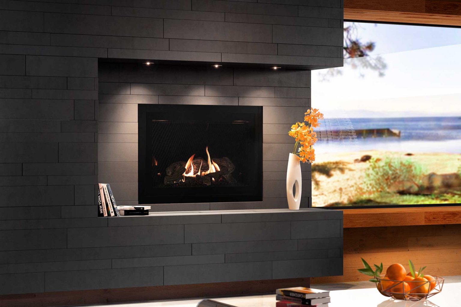 Intrigue® 36 Built-in Gas Fireplace - Ambiance®