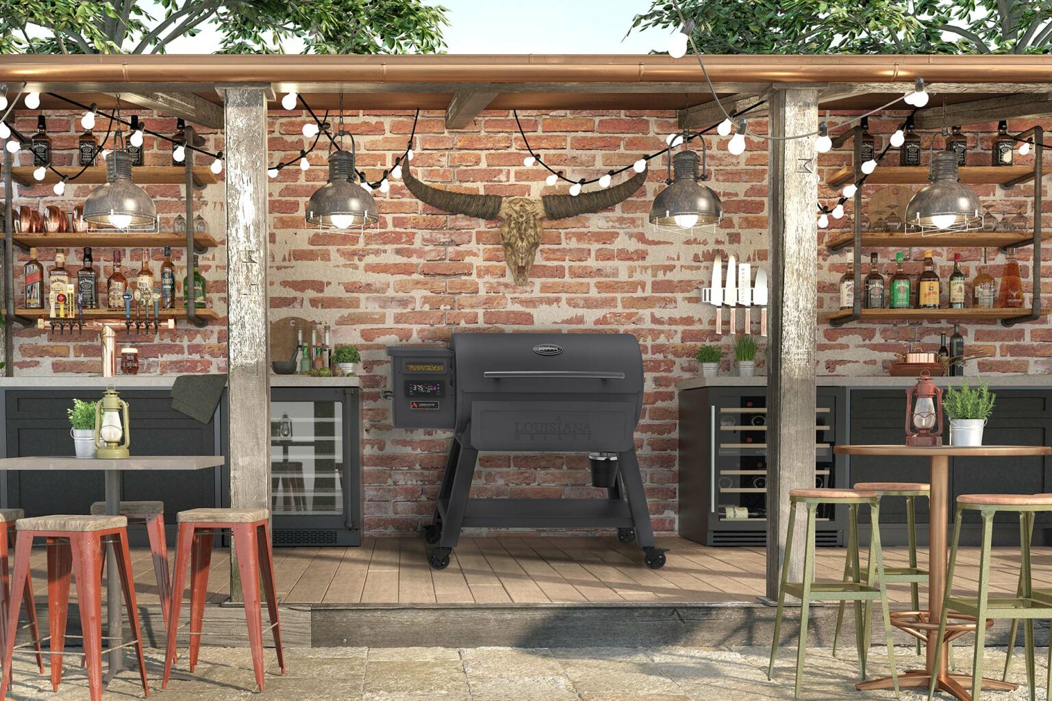 Bull Pit® 1000 Pellet Smoker Grill - Ambiance®