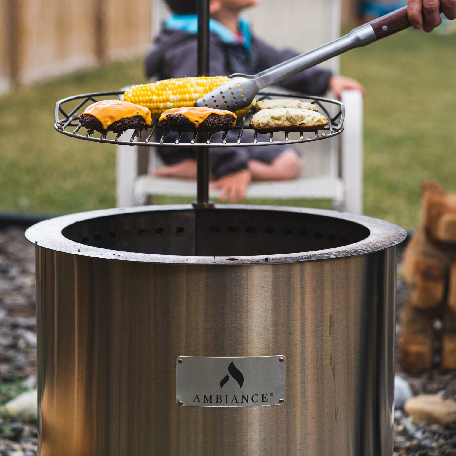 Fiero® Smokeless Firewood and Pellets Fire Pit - Ambiance®