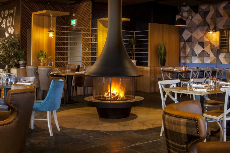 JC Bordelet Eva Suspended Fireplace Wood Gas - Ambiance®