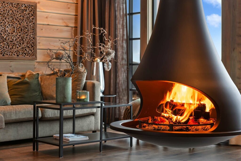 JC Bordelet Tatiana Suspended Fireplace Wood Gas - Ambiance®