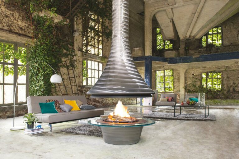 JC Bordelet Eva Suspended Fireplace Wood Gas - Ambiance®