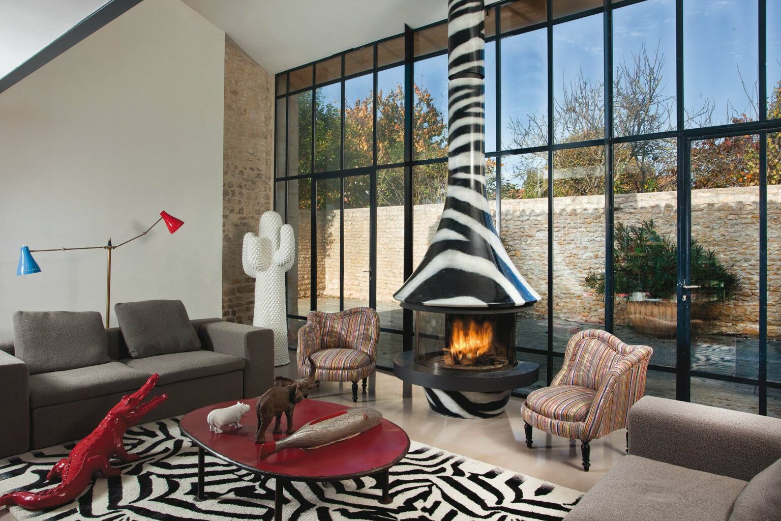 JC Bordelet Eva Suspended Fireplace Wood Gas - Ambiance®