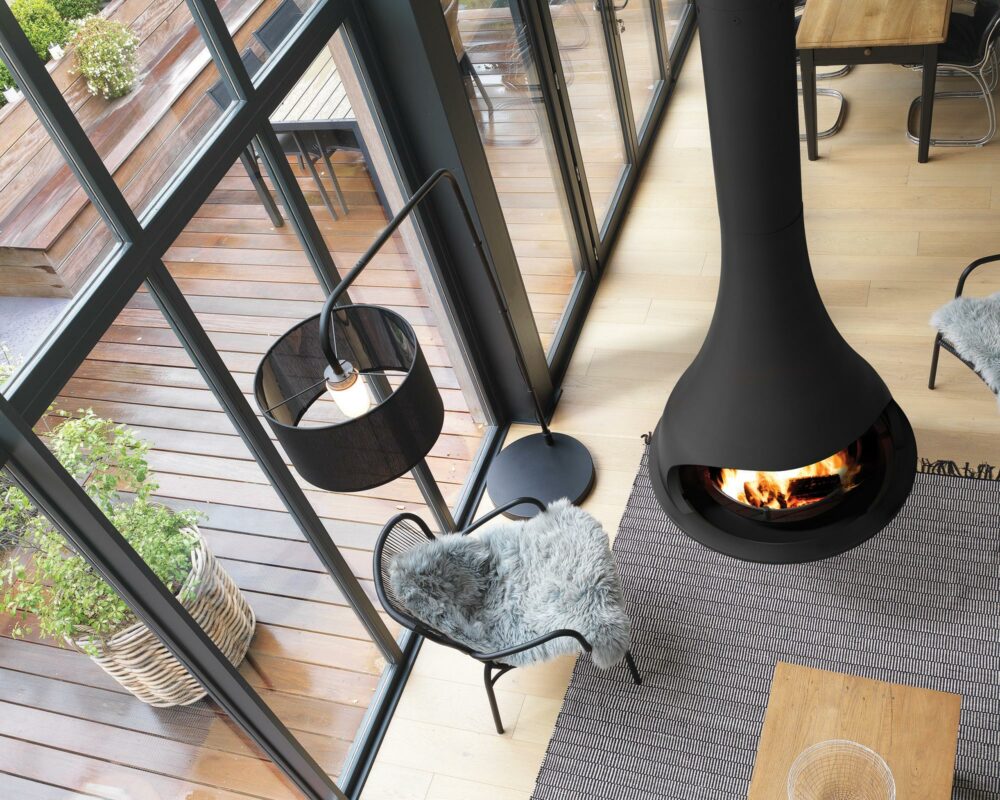 JC Bordelet Tatiana Suspended Fireplace Wood Gas - Ambiance®