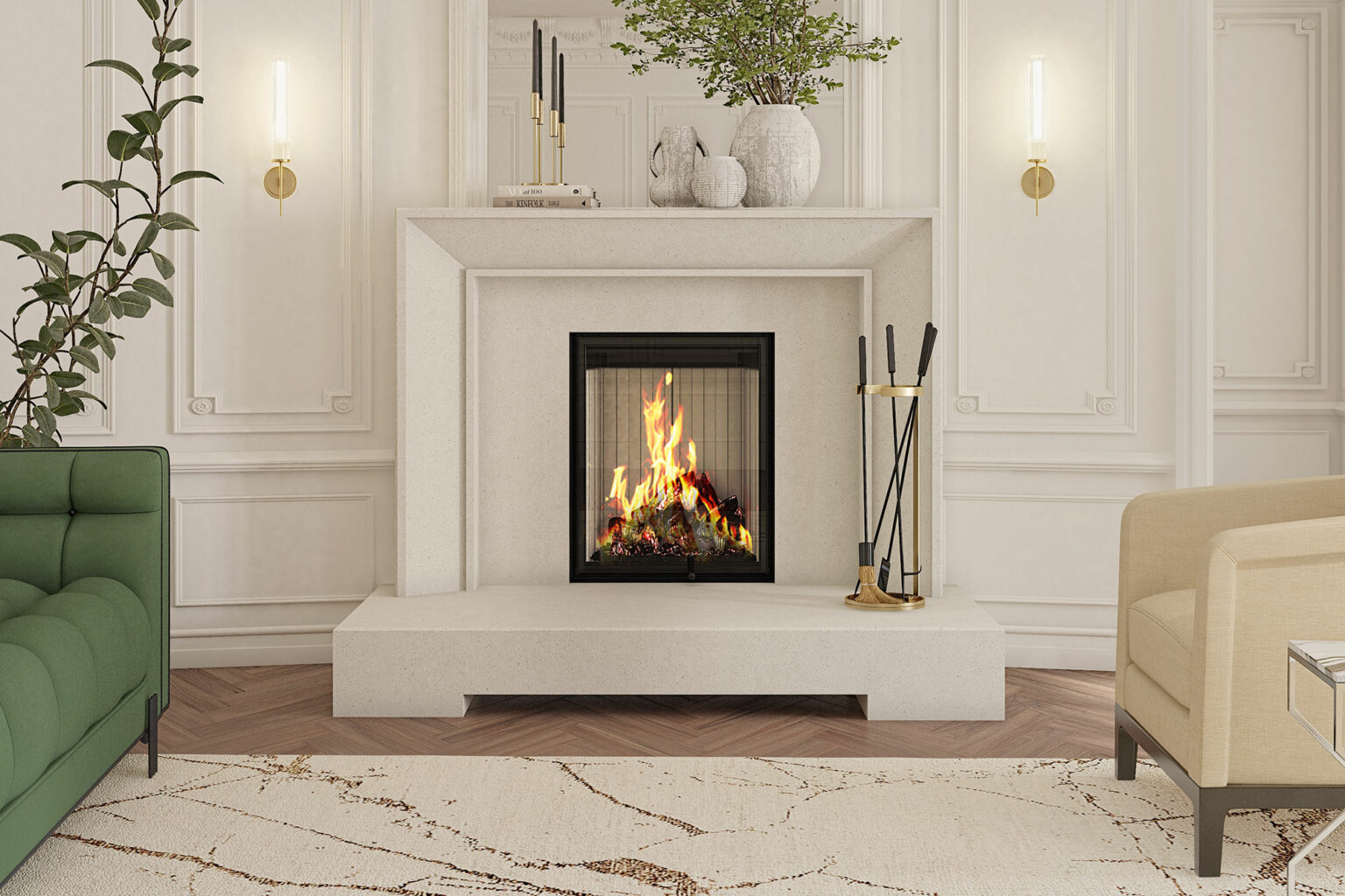 LUXUS® 26 Single Sided Guillotine Wood Fireplace - Ambiance®